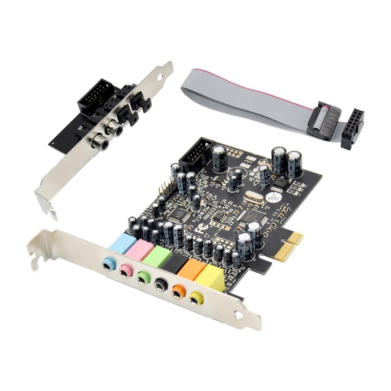 Sound Card PCIe 5.1 Channel - 24bit/48KHz Gaming With Surround Sound ...